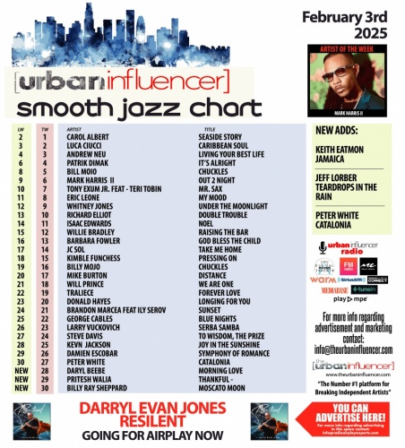 Smooth Jazz Chart: Feb 3rd 2025