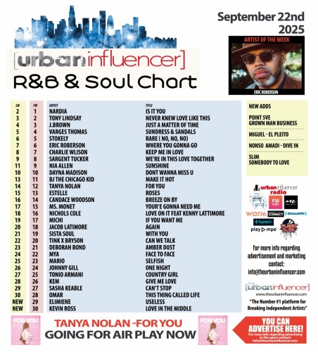 R&B Chart: Sep 22nd 2025