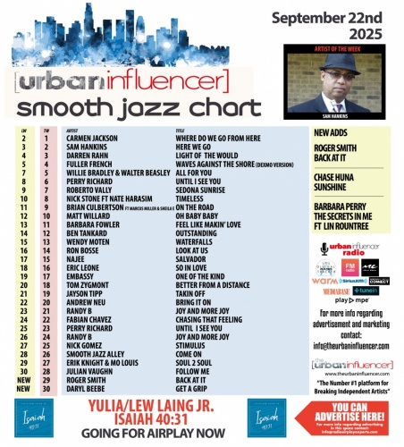 Smooth Jazz Chart: Sep 22nd 2025