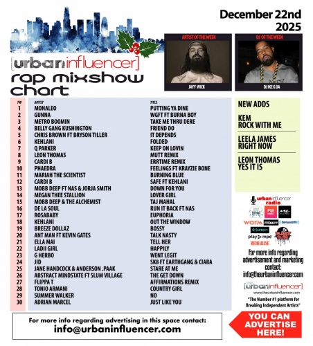 Rap Mix Show Chart: Dec 22nd 2025